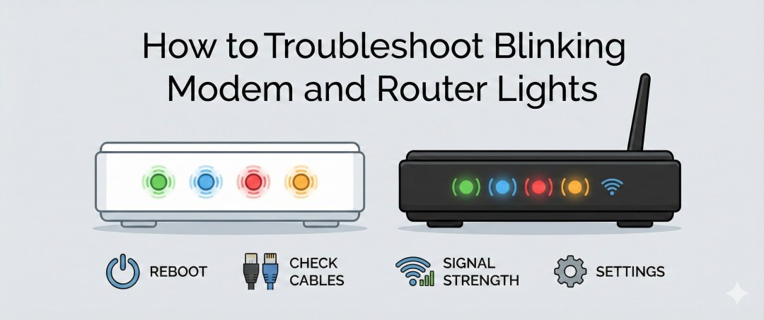 How to Troubleshoot Blinking Modem and Router Lights - Coder Legion