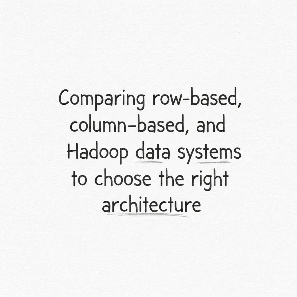 Comparing row-based, column-based, and Hadoop data systems to choose ...