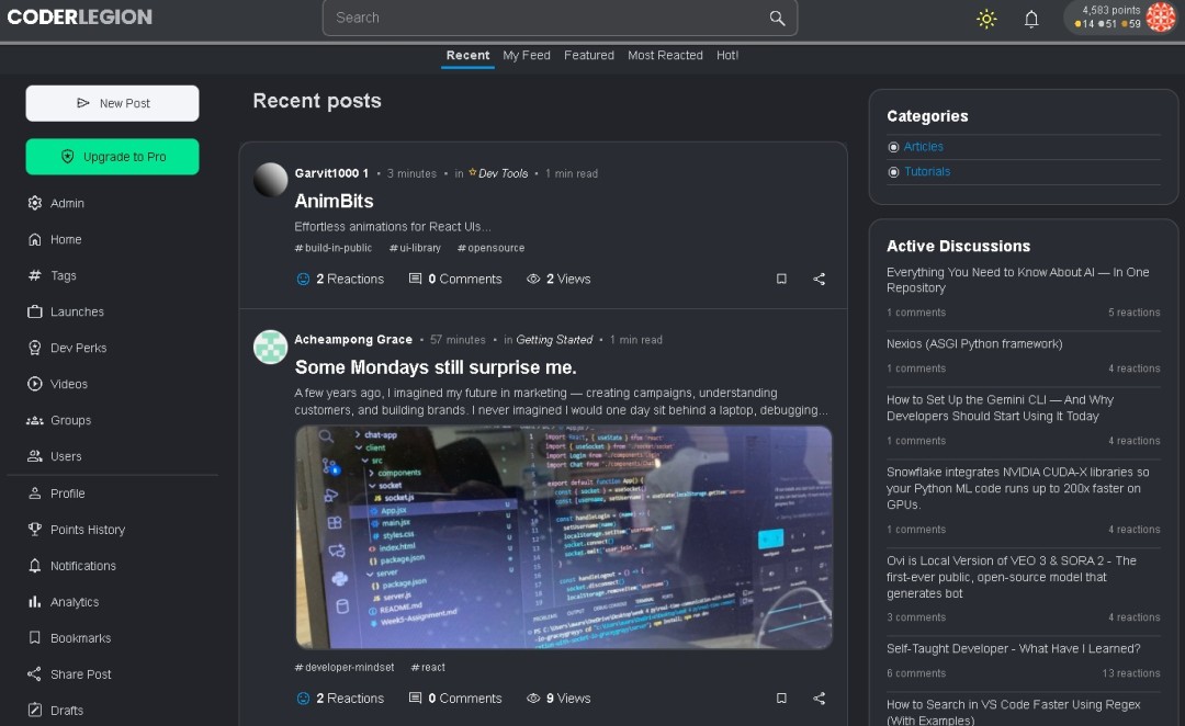 2,700+ Developers Joined CoderLegion — Growing Strong Every Day ...