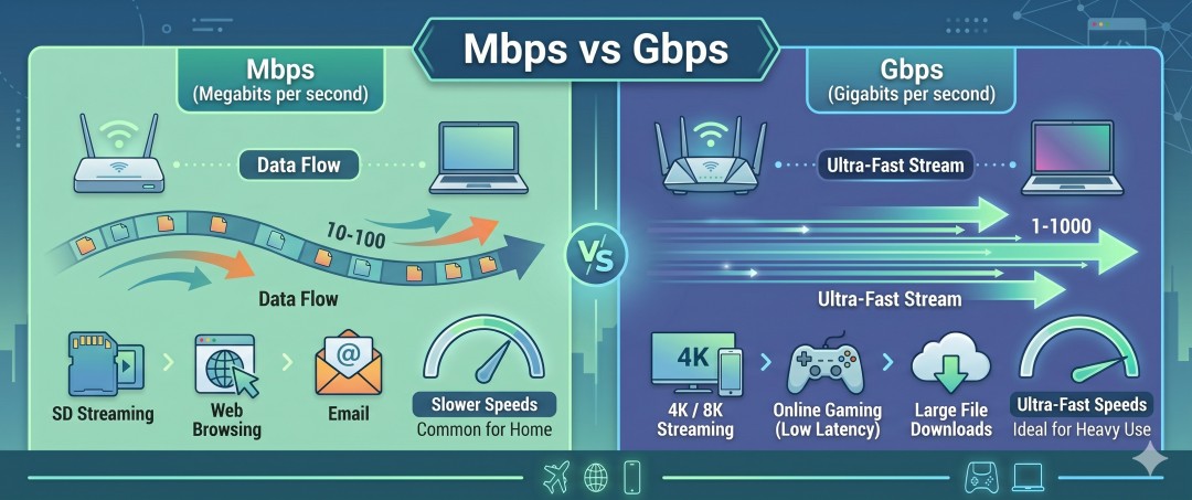 Mbps vs Gbps: What’s the Difference & How Many Mbps in 1 Gig - Coder Legion