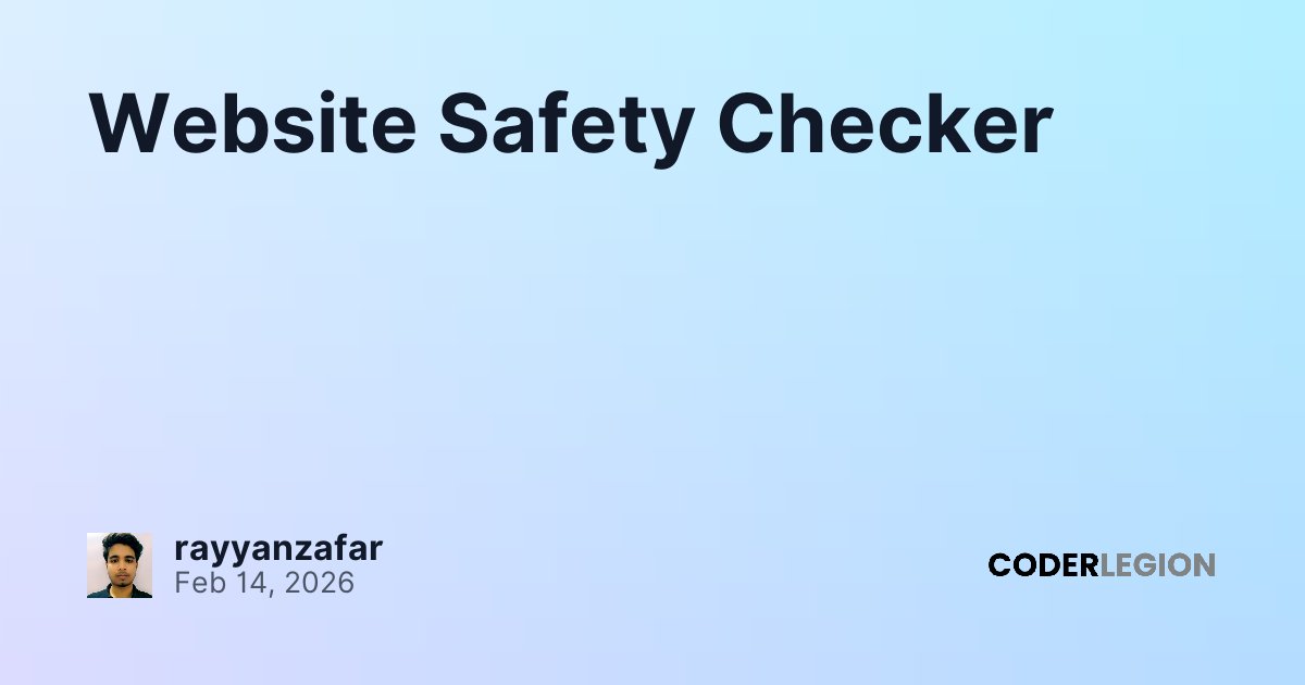 Website Safety Checker - Coder Legion