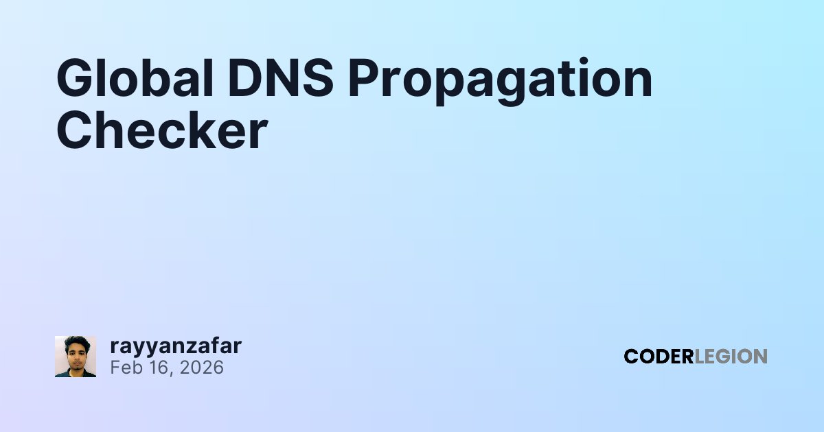 Global DNS Propagation Checker - Coder Legion