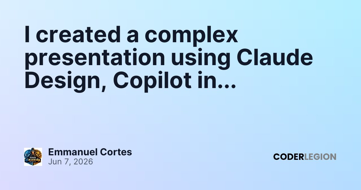 I created a complex presentation using Claude Design, Copilot in ...
