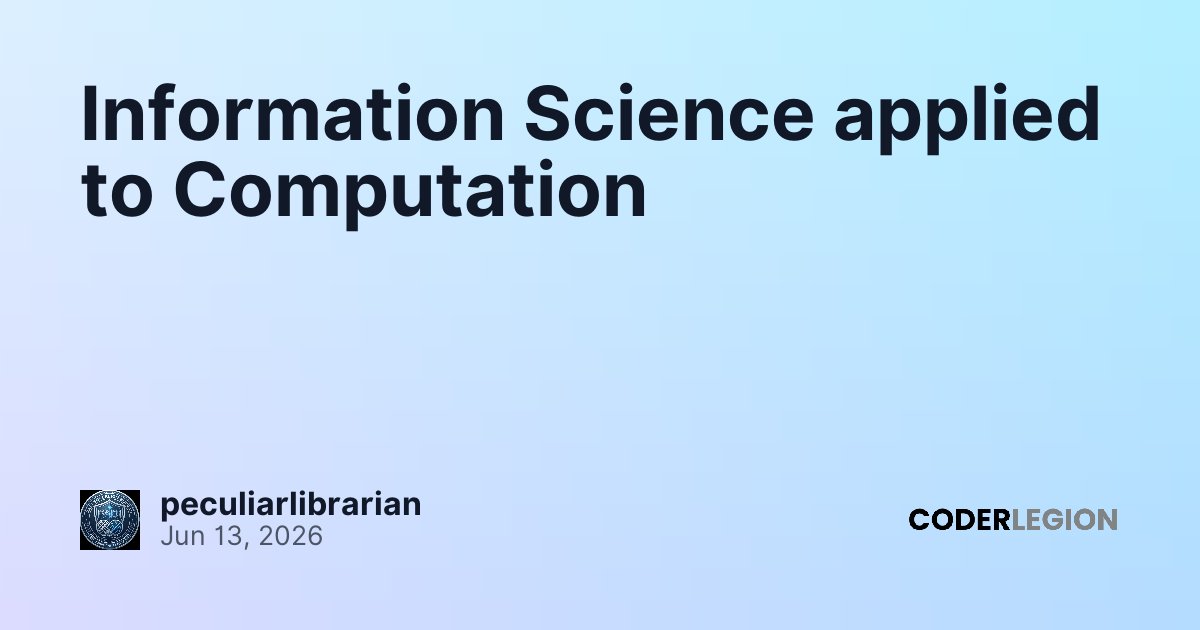 Information Science applied to Computation - Coder Legion